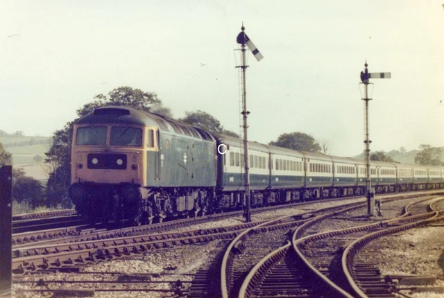 BRITISH RAILWAY B.R Photograph Class 47 - 47415 At Castle Cary 18/09 ...