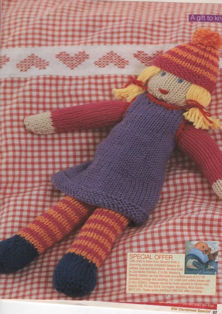 RARE ALAN DART Sewing Pattern - Tea Towel Scotties + Doll To Knit Gifts ...