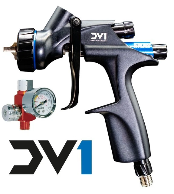 DEVILBISS DV1-B 1.3MM with HAV-503B air gauge HVLP base coat spray gun ...
