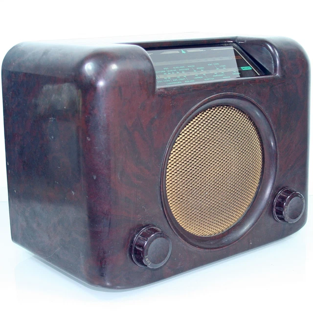 VINTAGE 1950'S BUSH DAC 90A VALVE MW/LW TABLE RADIO BROWN BAKELITE CASE ...
