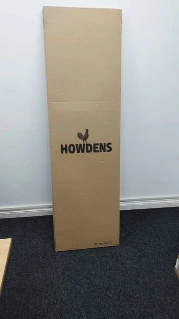 HOWDENS TALL KITCHEN Larder Unit - White Cabinet With Gloss Grey Slate ...