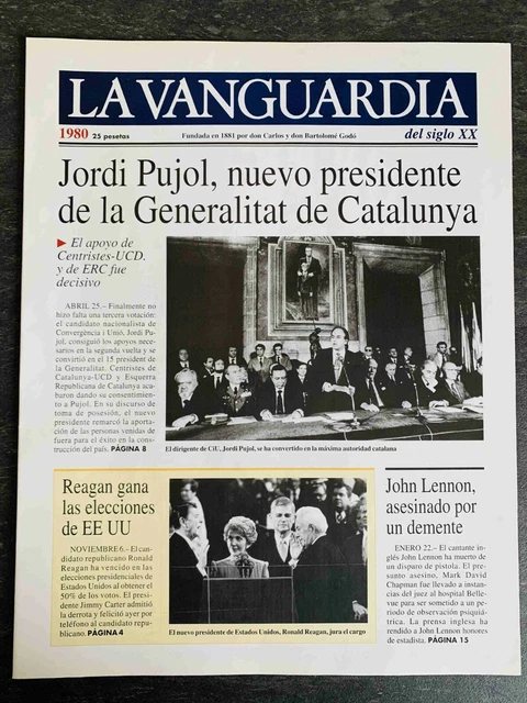LA VANGUARDIA REPRINT spanische Tageszeitung der Ereignisse Jahr 1980 ... LA VANGUARDIA REPRINT spanische Tageszeitung der Ereignisse Jahr 1980 ...