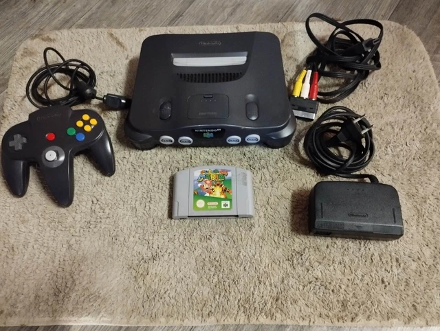 CONSOLE NINTENDO 64 Fonctionelle + Super Mario 64 Cables Et Manette ...