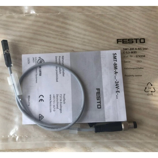 1PIECE NEW FESTO SMT-8M-A-NS-24V-E-0,3-M8D Magnetic switch FAST ...