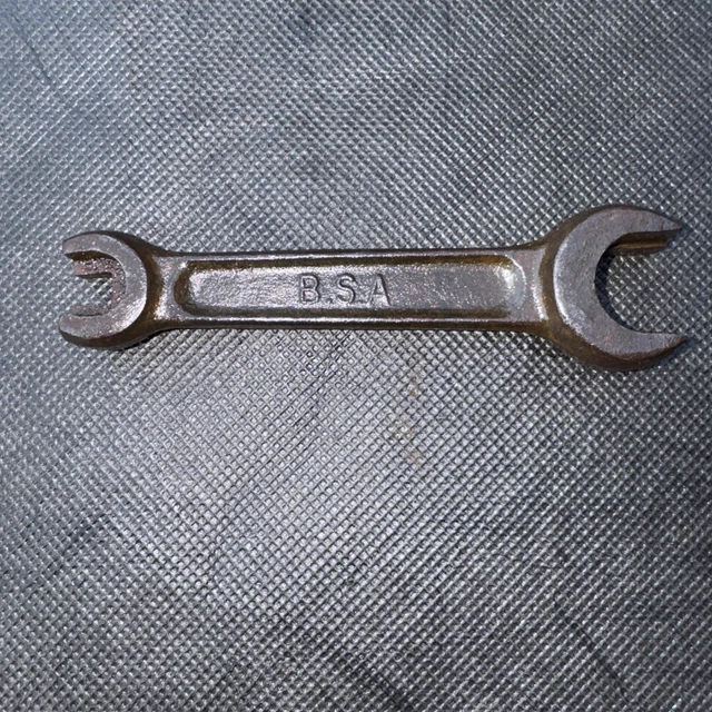 VINTAGE VERY EARLY BSA 4-way spanner for classic motorcycle toolkit ...