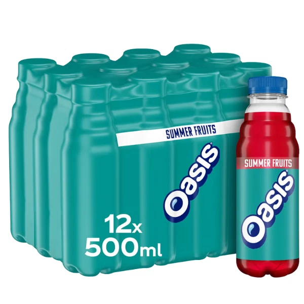 OASIS SUMMER FRUIT Flavoured Bottled Drink 12 x 500ml Best Before ...