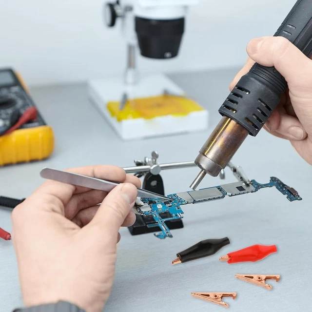 METAL CLIP Welding Heat Sink Silver Plated Test Line Spring Clip ...