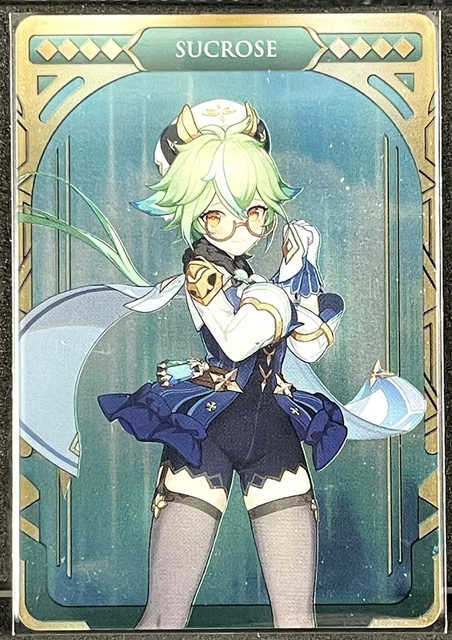 SUCROSE GENSHIN METAL card collection No.16 BANDAI miHoYo 2021 Used F/S ...