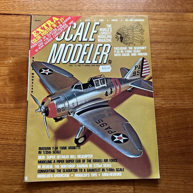 VINTAGE VOL.11 NO.4 APRIL 1976 SCALE MODELER MAGAZINE SHIPS AIRCRAFT ...