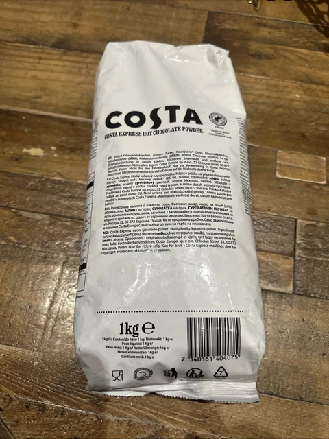 COSTA EXPRESS HOT Chocolate Powder 1KG. BB. 16/08/2024 £14.00 - PicClick UK