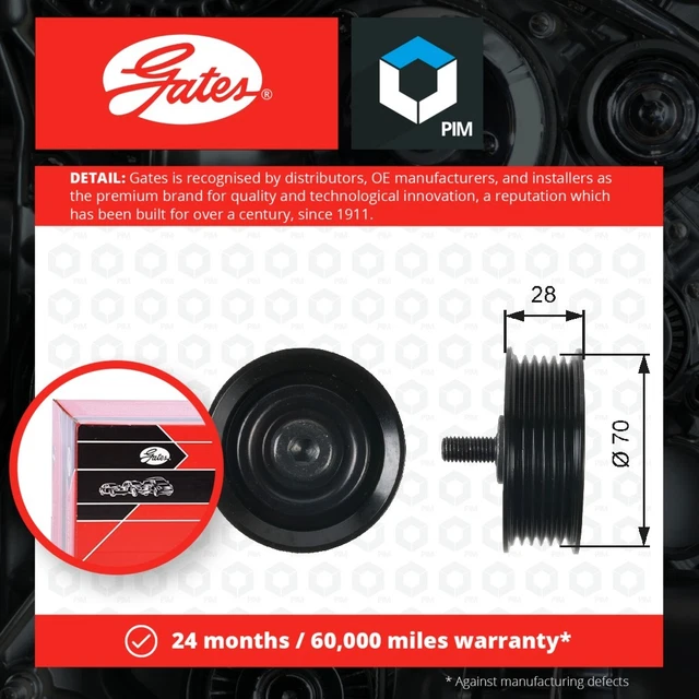 AUX BELT IDLER Pulley T36410 Gates Guide Deflection 2528727060 ...