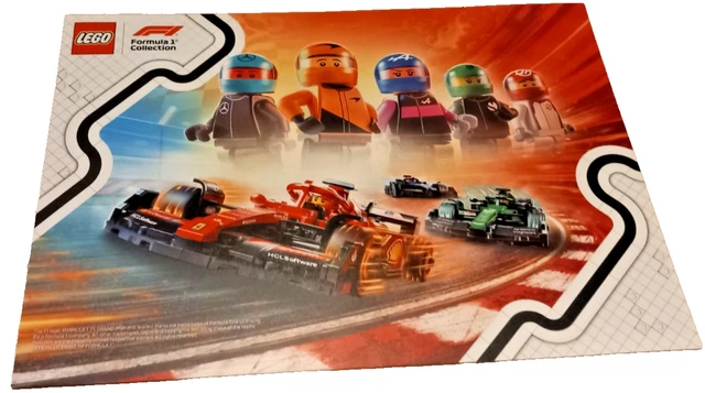 LEGO F1 FORMULA One Promotional Card Poster Ferrari Mercedes Speed ...