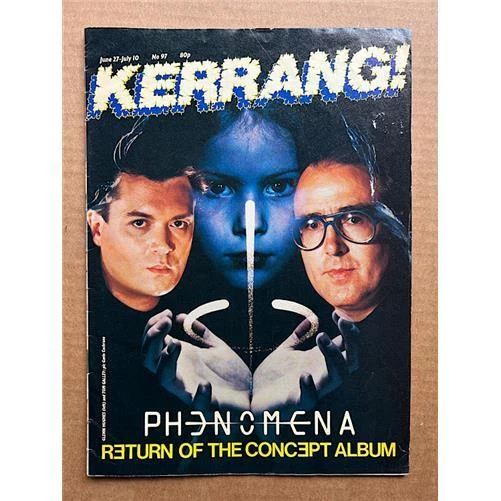 PHENOMENA KERRANG NO.97 MAGAZINE JUNE 27 1985 - GLENN HUGHES Cover with ...