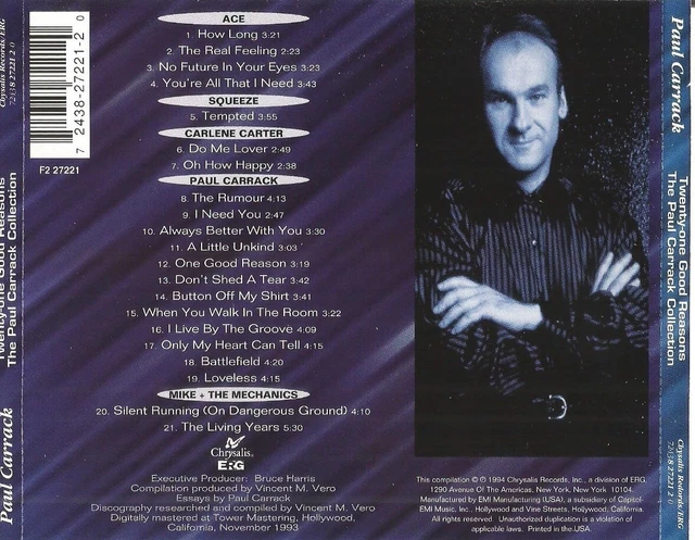 PAUL CARRACK - Twenty-one Good Reasons: The Collection (CD 1994) $8.93 ...