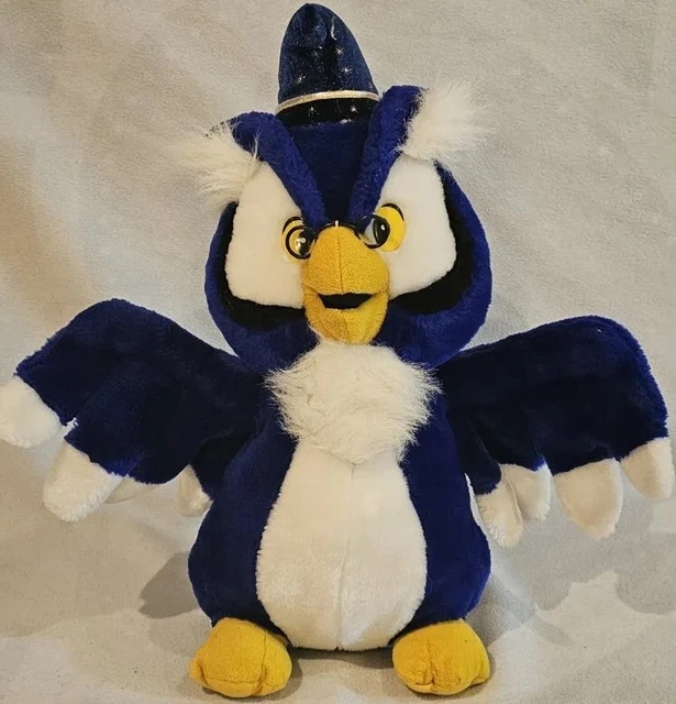 GANZ BLUE WISE Wizard Owl Sorcerer Hat Plush Stuffed Animal Glasses 18 ...