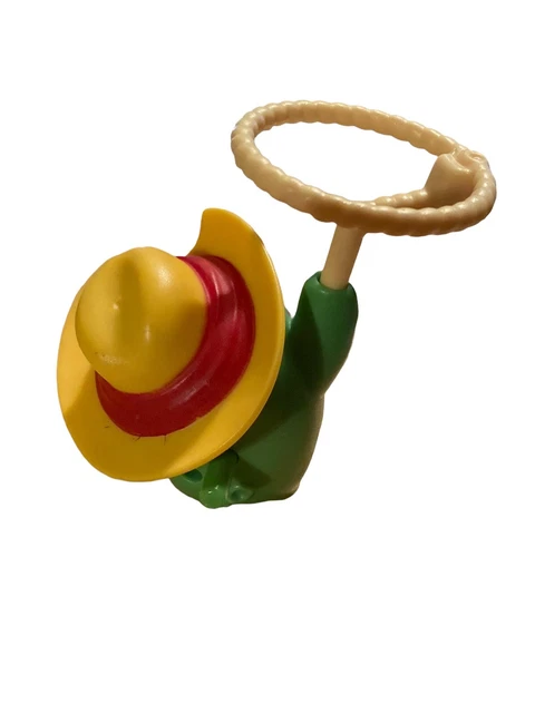 ANGRY BIRDS COWBOY Green Pig With Spinning Lasso McDonalds Happy Meal ...