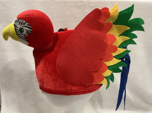 ADULT PARROT HAT Tropical Animal Bird Novelty Luau Beach Costume Parrot ...