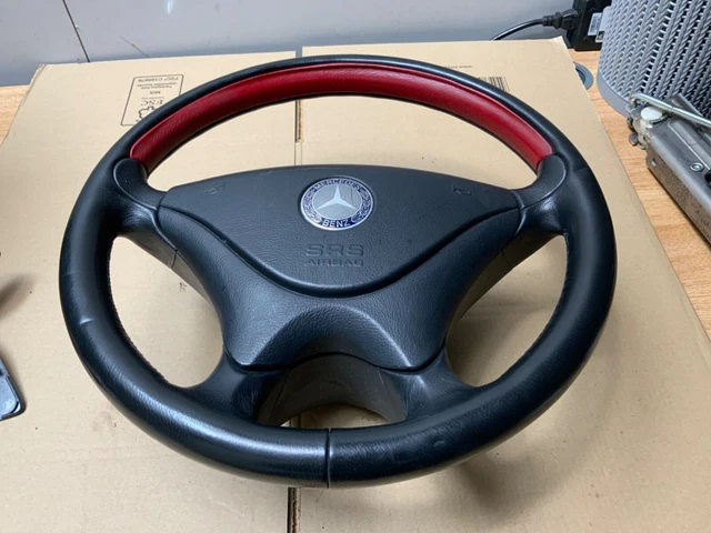 MERCEDES W210 R170 W208 W140 C140 W463 W124 W202 R129 Red Leather Steering wheel £125.00 ...