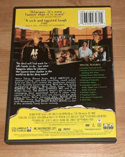 IDLE HANDS (DVD, 1999) Devon Sawa, Seth Green, Jessica Alba $17.99 ...