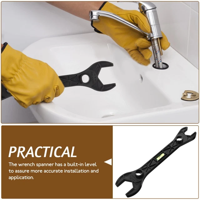 BATHROOM SPANNER PLUMBERS Wrench Shower with Level Multifunction Tool ...