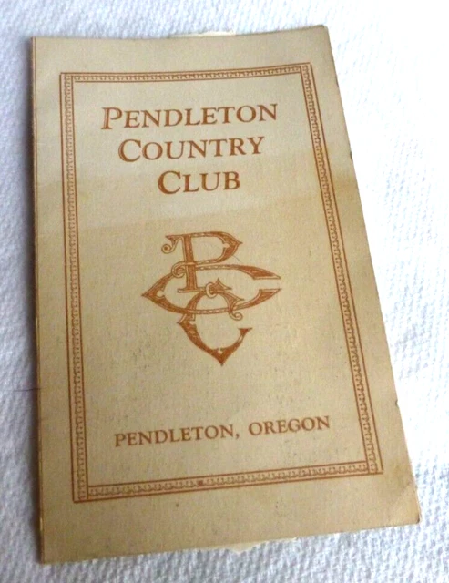 CARTA SCORE VINTAGE PENDLETON COUNTRY CLUB GOLF PENDLETON OREGON c ...