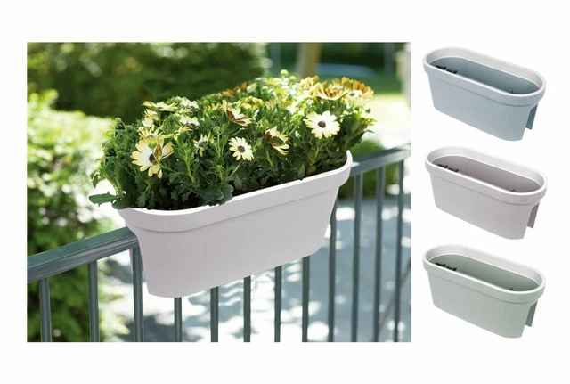 POT DE BALUSTRADE Balconnière 59cm Fleur Bacs à Fleurs Jarninières Pot ...