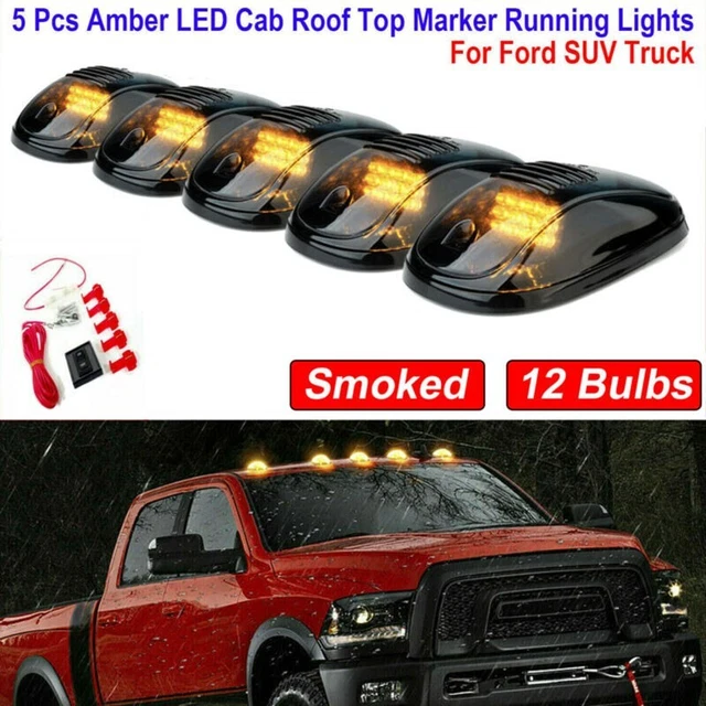 12-LED CAB TOIT Feux Haut 12V- 24V 142x42x45mm 5pcs ABS Lampe Durable ...