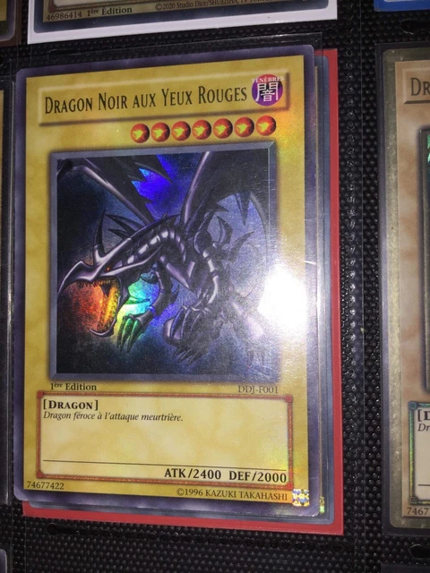 CARTE YU-GI-OH DRAGON Noir Aux Yeux Rouges 1ère Édition DDJ-F001 EUR 65 ...