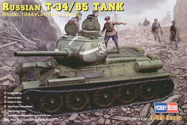 HOBBYBOSS MODELS 1/48 Russian T-34/85 Model 1944 with Flattened Turret ...