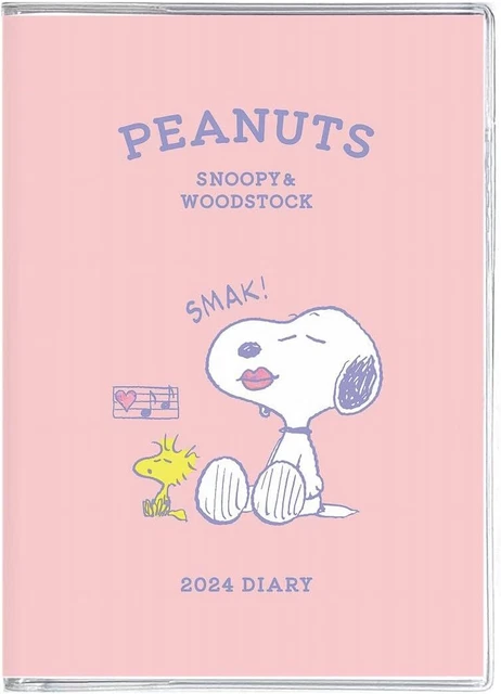 2024 Notebook A6 Peanuts Snoopy Lip Monthly Diary Schedule 72 40