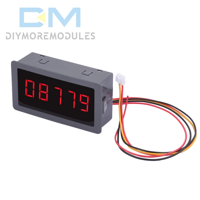 TACHOMETER 5-DIGITAL LED Tach RPM Speed Meter Brushless Motor Frequency ...