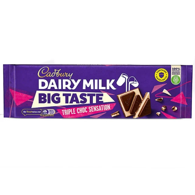 CADBURY DAIRY MILK Big Taste Triple Chocolate Sensation 300g Chocolate ...