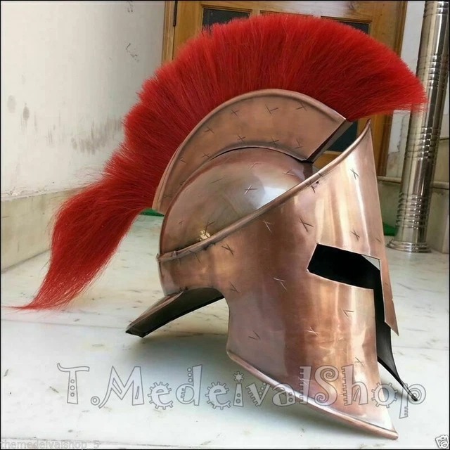 CASQUE GREC ACIER doré spartiate antique 300 roi Léonidas tête ...