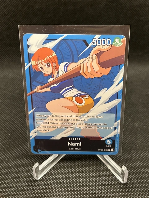 ONE PIECE CARD Game Nami OP03-040 L R Pillars of Strength Leader Card ...