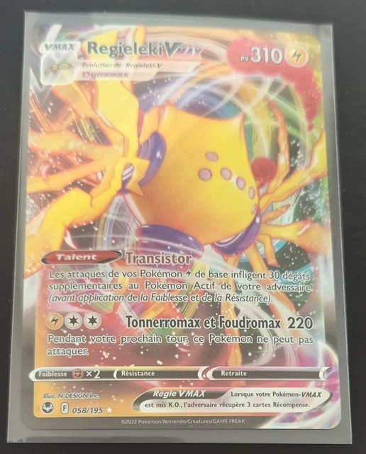 CARTE POKÉMON REGIELEKI Vmax 058/195 EB12 Tempête Argentée FR EUR 8,00 ...