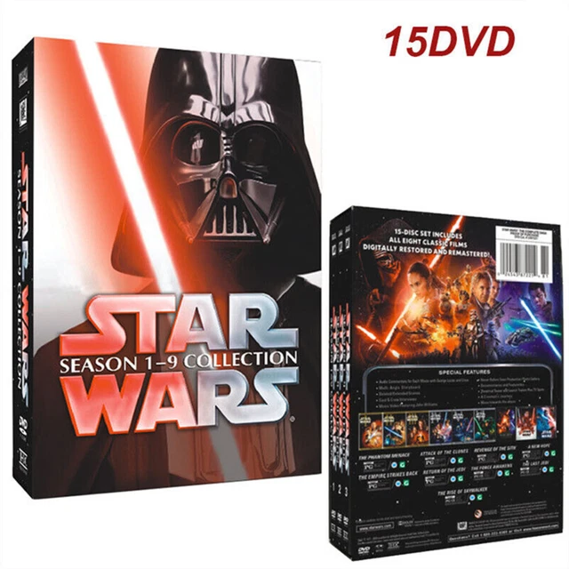 THE COMPLETE SAGA Collection Star Wars : Season 1-9 (DVD 15-Disc Box ...