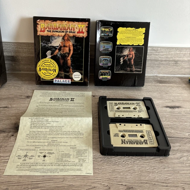 VINTAGE BIG BOX Barbarian I & II ZX Spectrum Software 'Palace' - 1988 ...