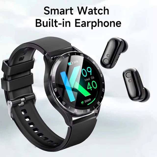 SMART WATCH WITH Earbuds for iOS Android Sports Fitness Smartwatch ...