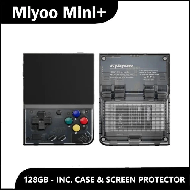 MIYOO MINI PLUS + Retro Game Console Mini Handheld 128Gb + Case & Film ...