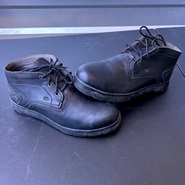 RED WING CROSS Lite Chukka Boots Mens 9.5 Black Leather Safety Toe ...