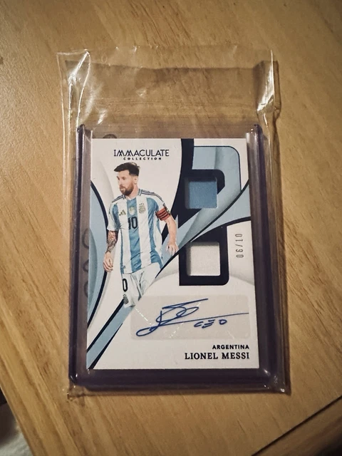 PANINI IMMACULATE LIONEL Messi Argentina Autograph Patch Numbered /10 £ ...