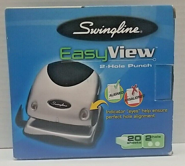 SWINGLINE EASY VIEW 2-Hole Punch with Paper Alignment Indicator £14.45 ...