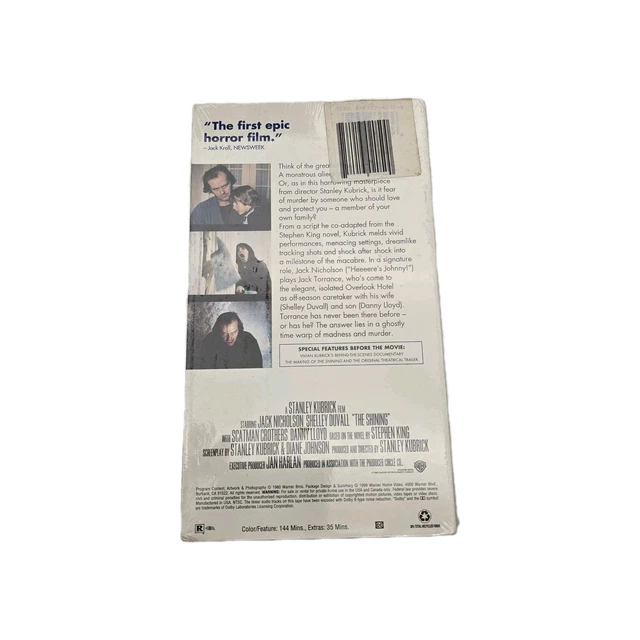 SEALED THE SHINING 1980 VHS Jack Nicholson-Stephen King-Stanley Kubrick Classic £11.02 - PicClick UK