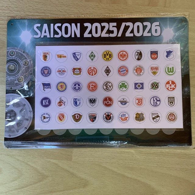 SPORT BILD-1. UND 2 Bundesliga- MAGNET TABELLE 2025/2026- 45 kleine ...