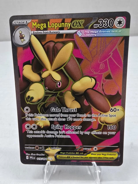 MEGA LOPUNNY EX 115/094 Mega Evolution Phantasmal Flames Holo Full Art ...