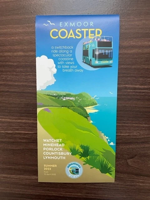 FIRST EXMOOR COASTER Bus Timetable Map Summer 2022 Somerset Devon £2.50 ...