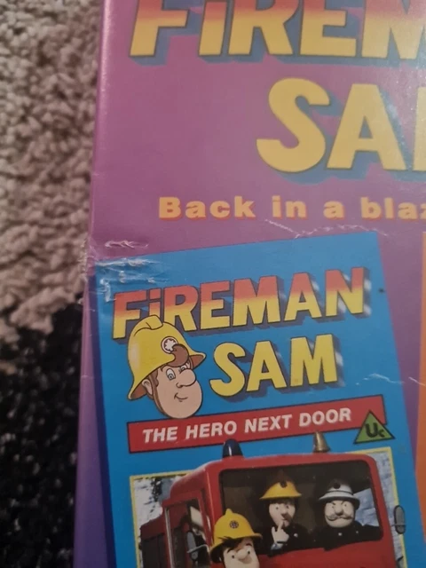 FIREMAN SAM 2 On 1 - Bbc Vhs Video - Back In A Blaze Of Glory ...