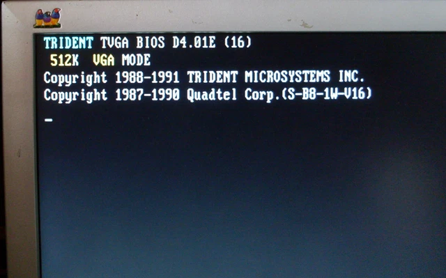 VINTAGE 8 / 16 bit ISA 512Kb Trident TVGA9000i-3 SVGA Video Graphics ...