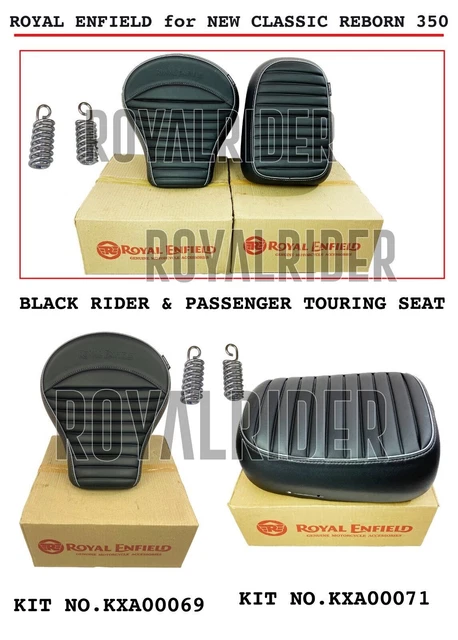 ROYAL ENFIELD TOURING Rider & Passenger Siège et ressort noirs pour ...