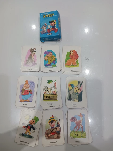 VINTAGE WALT DISNEY’S Disneyland Snip Snap Card Game Pinnochio £7.99 ...